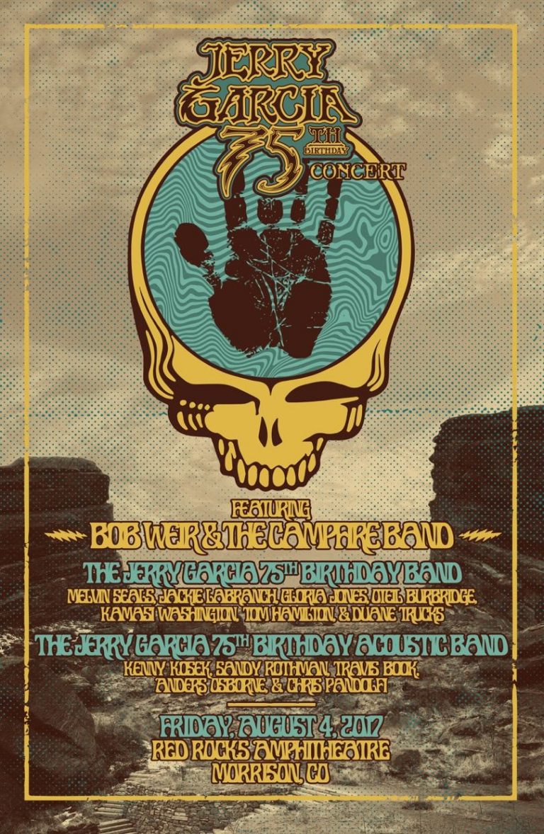 Celebrate Jerry's 75th Birthday at Red Rocks on August 4th - Jerry Garcia