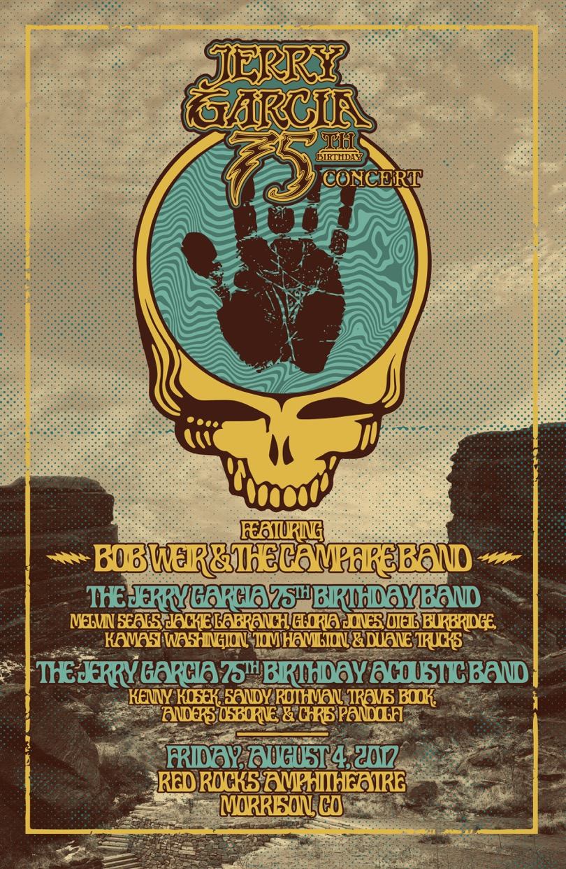 Celebrate Jerry's 75th Birthday at Red Rocks on August 4th - Jerry Garcia